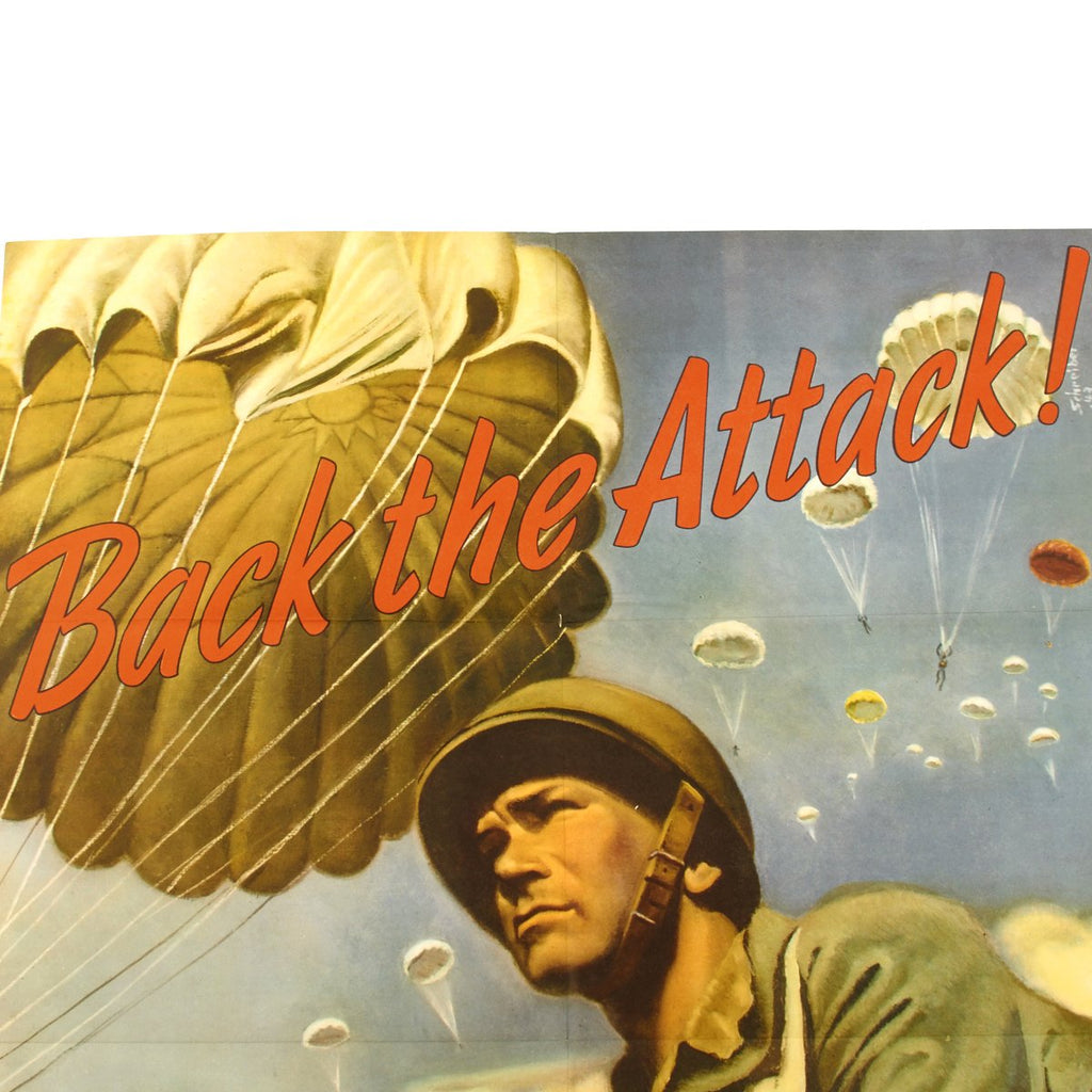 Original U.S. WWII Propaganda Poster - Back the Attack! Buy War Bonds ...