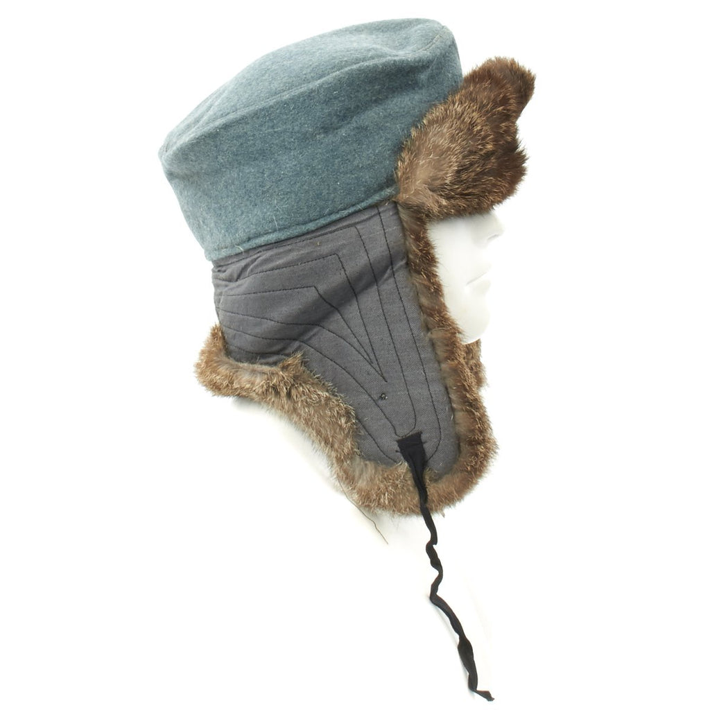 Original German WWII Field Police Winter Fur Hat - Dated 1944 ...