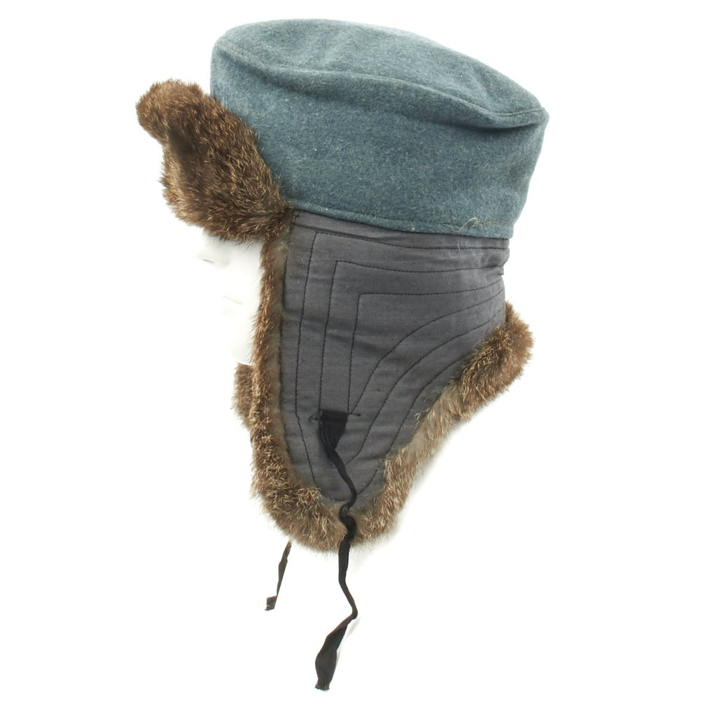 Original German WWII Field Police Winter Fur Hat - Dated 1944 ...