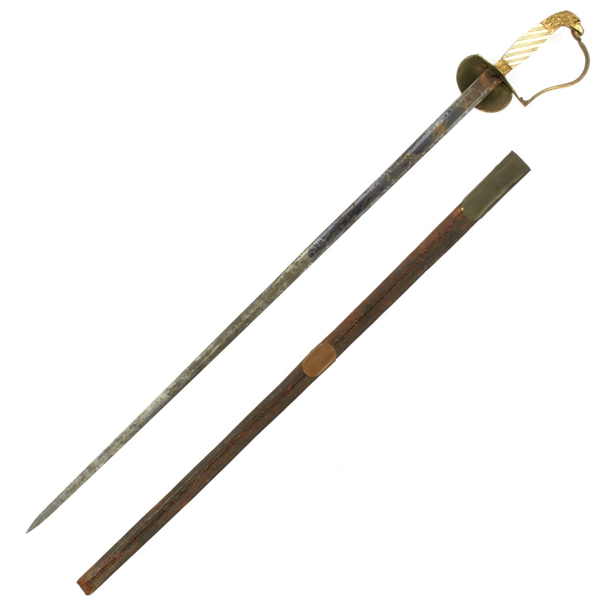 Original U.S. American Eagle Officer Sword with Carved Bone Grip ...
