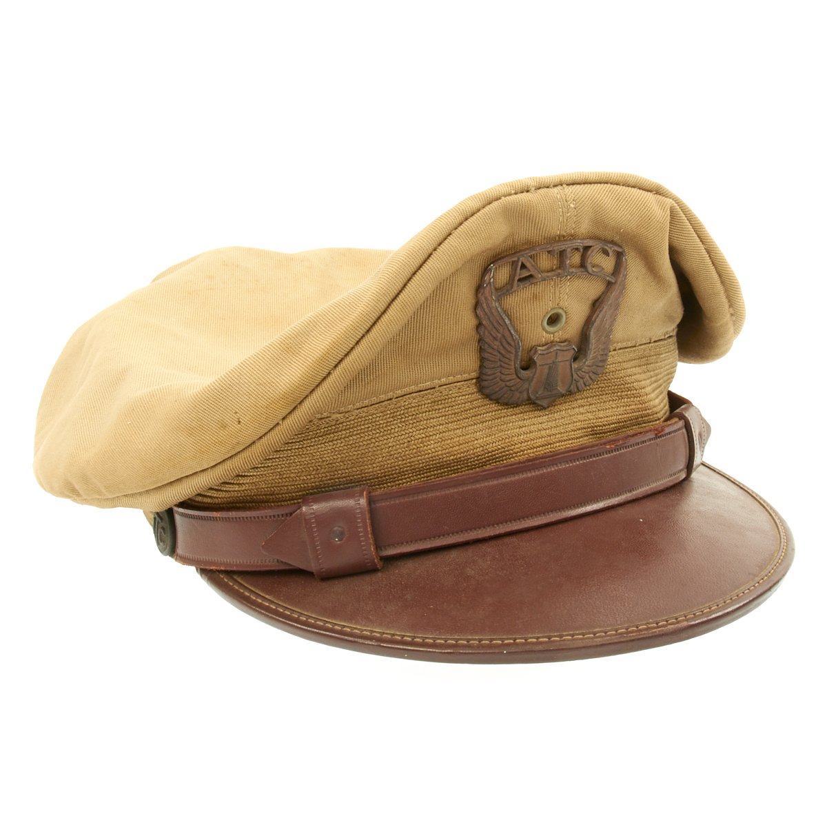 Original U.S. WWII Air Transport Command (ATC) Khaki Crush Peaked Visor ...
