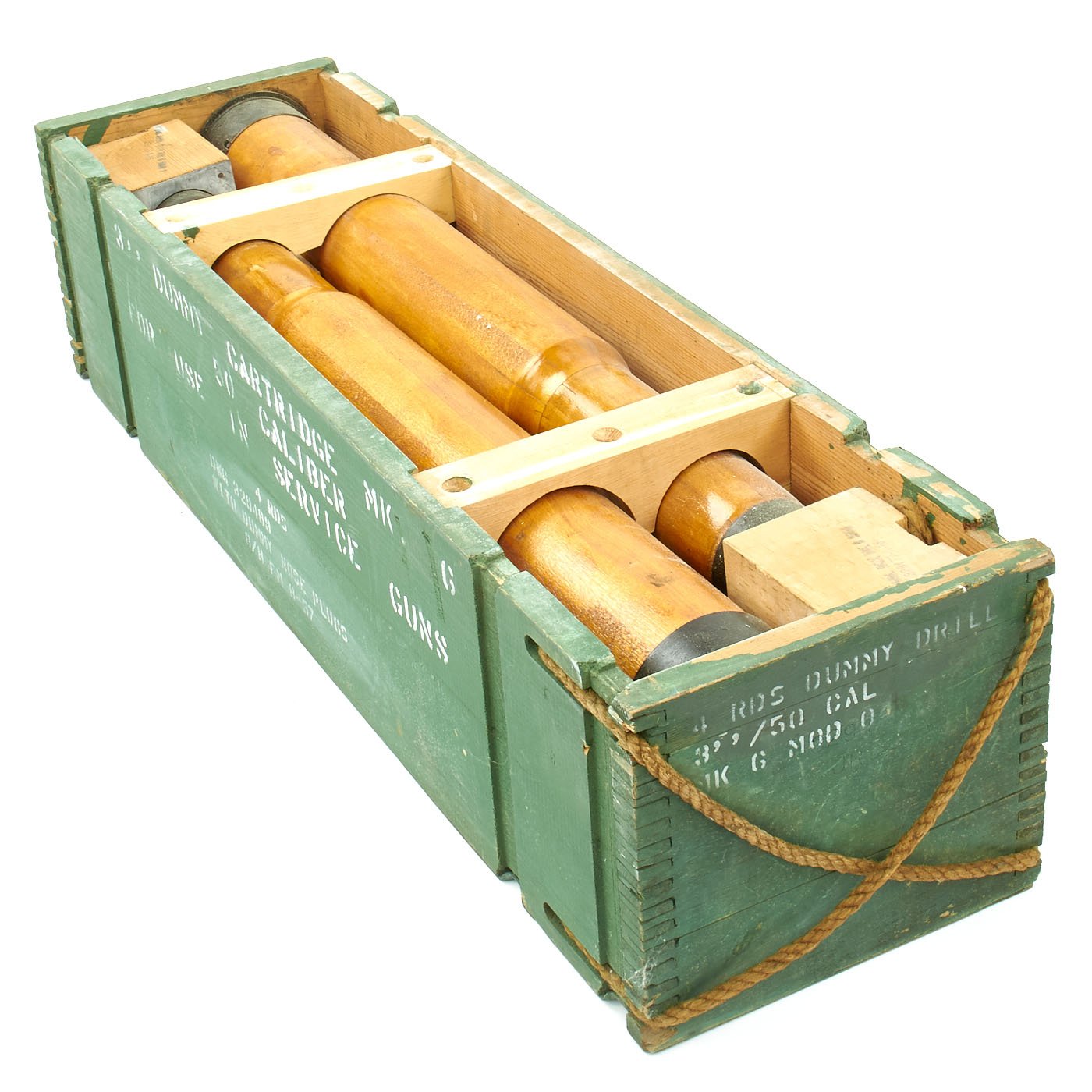 Original U.S. WWII 1944 Dated Navy 3 Inch Wooden Drill Rounds by VMC ...