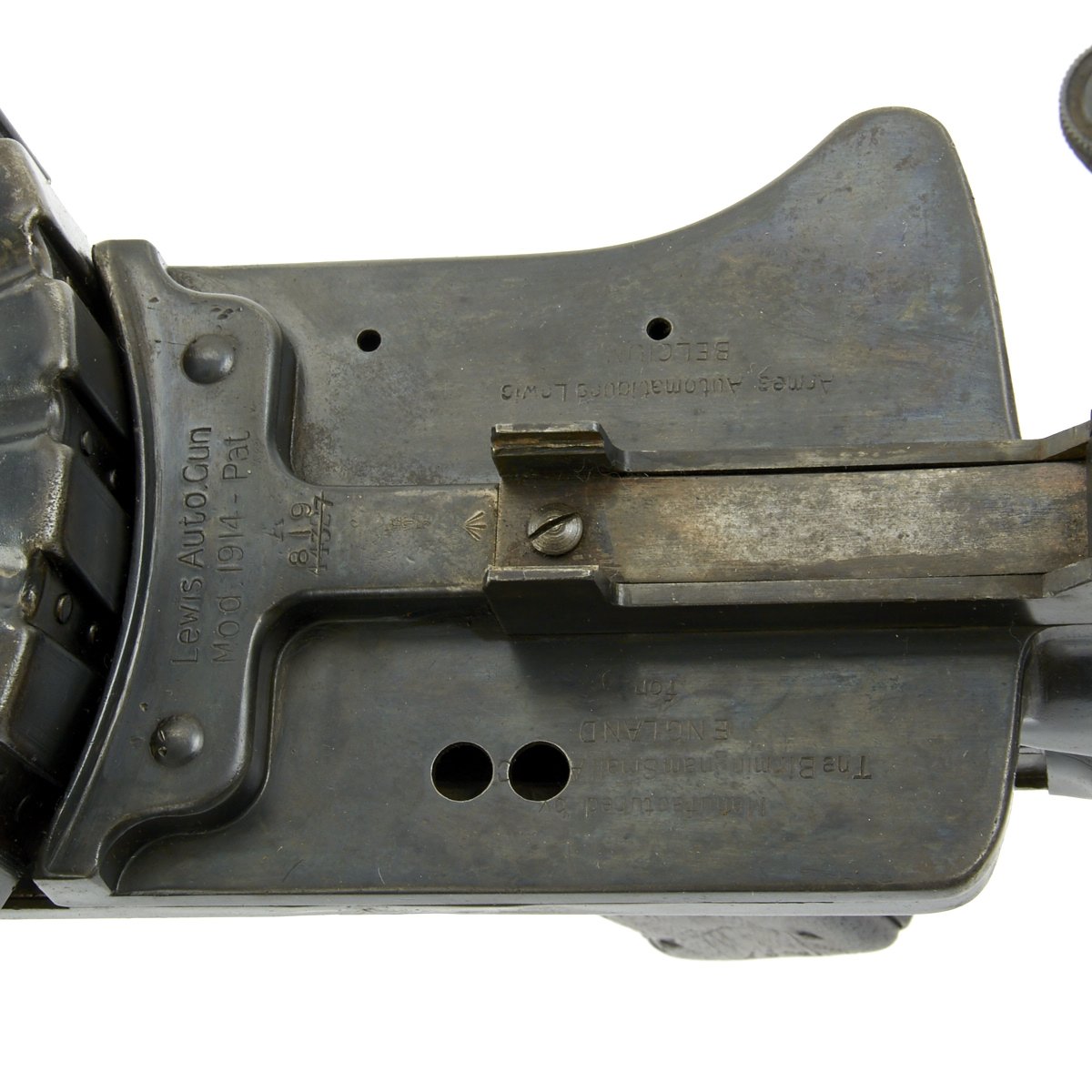 Original British WWI Lewis Automatic Display Machine Gun with Magazine ...
