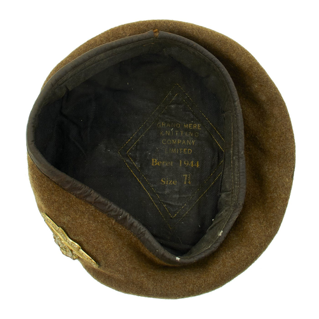 Original British WWII Canadian Manufactured Beret with Royal Artillery ...