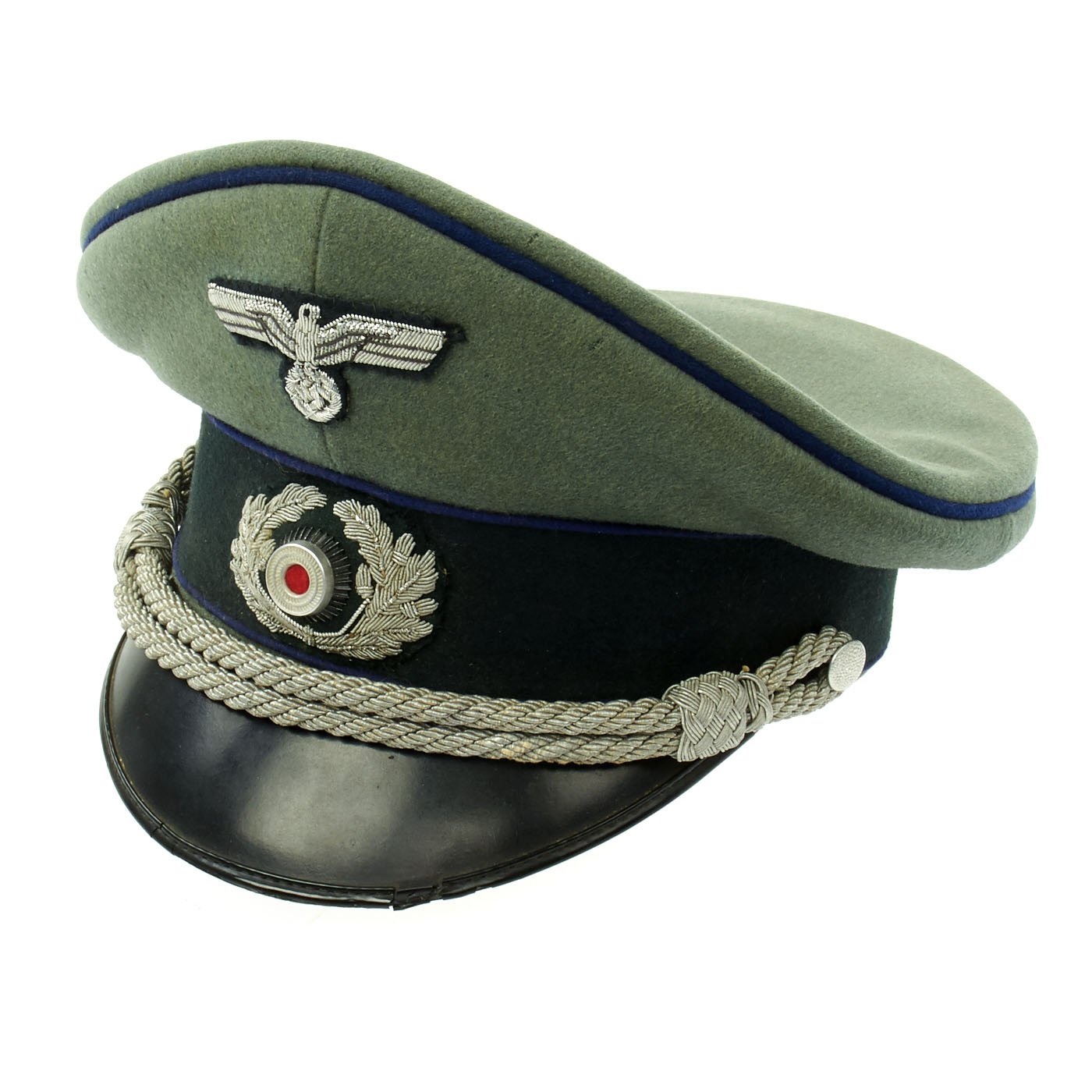 Original German WWII Named Medical Officer Visor Cap – International ...