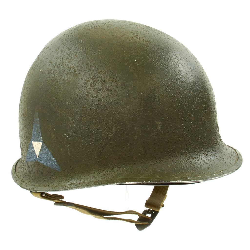 Original U.S. WWII 1943 M1 McCord Fixed Bale Helmet with III Army Corp ...