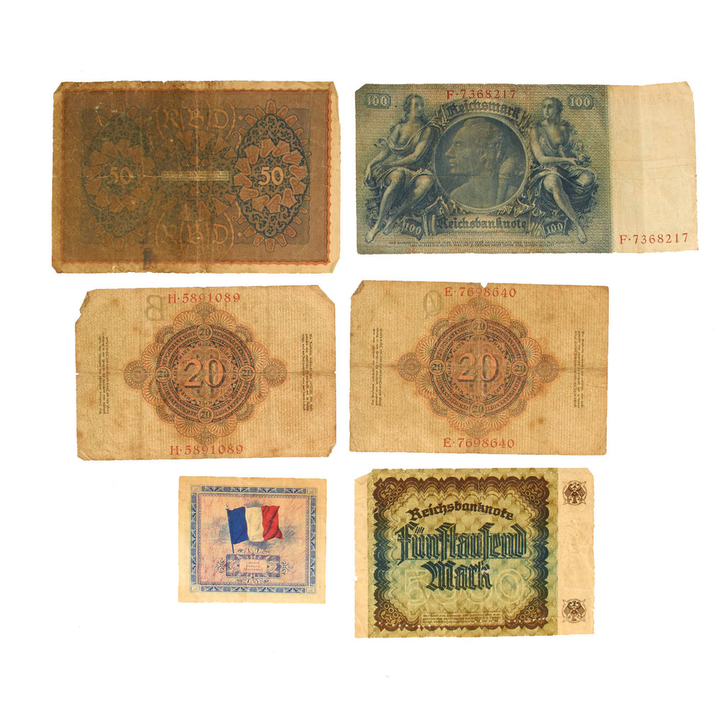 Original German WWI & WWII Medal, Insignia & Currency Grouping - 34 It ...