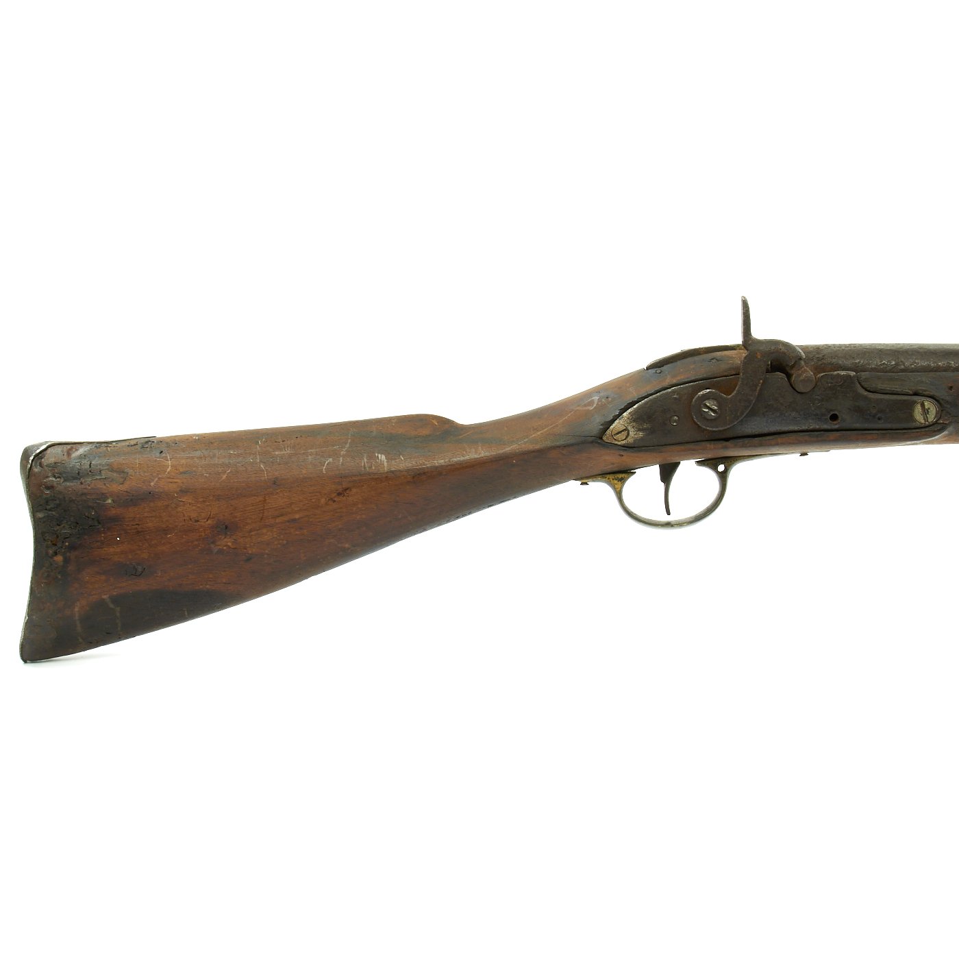 Original Brown Bess Type Musket Converted to Percussion Half Stock Tra ...