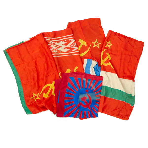 Original Flags of the Soviet Republics and Georgian SSR Lot - 5 Items ...