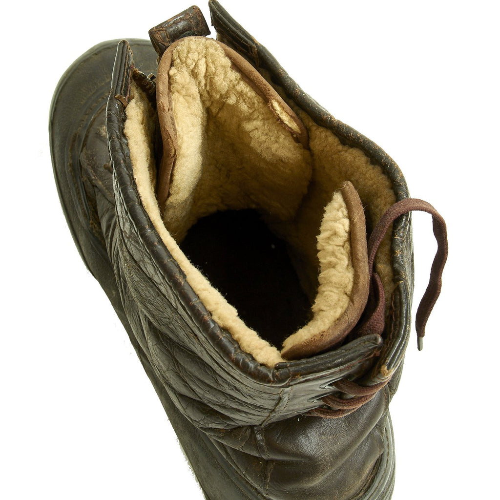 Original U.S. WWII Navy Pilot Winter Flying Boots M380B by Hood - Size ...