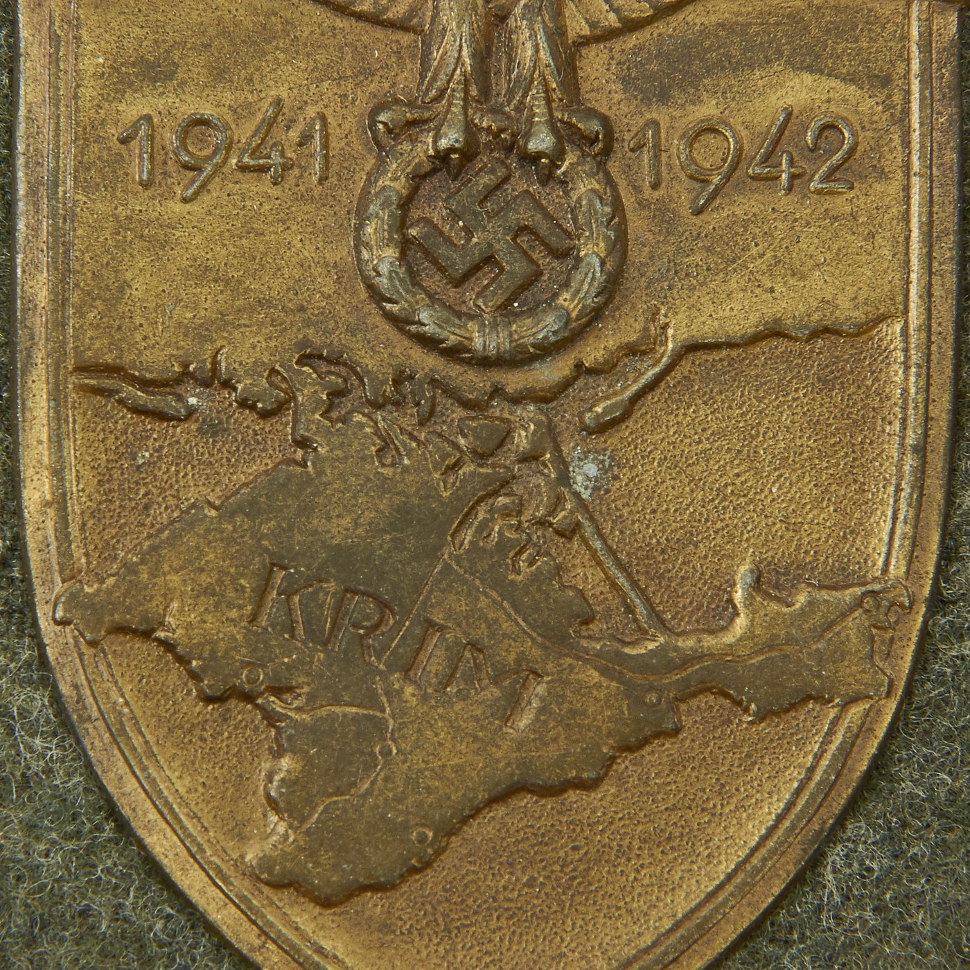 Original German WWII Crimea Krim Shield Decoration - Krimschild ...
