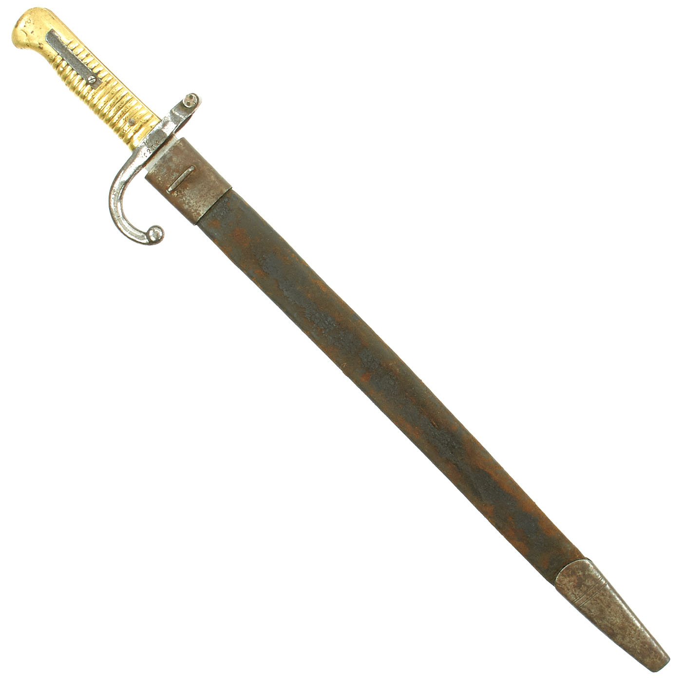 Original Belgian Comblain Model 1867 Sawback Bayonet with Scabbard for ...