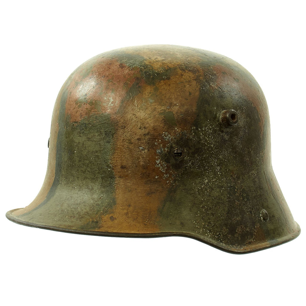 Original Imperial German WWI M16 Stahlhelm Helmet with Panel Camouflag ...