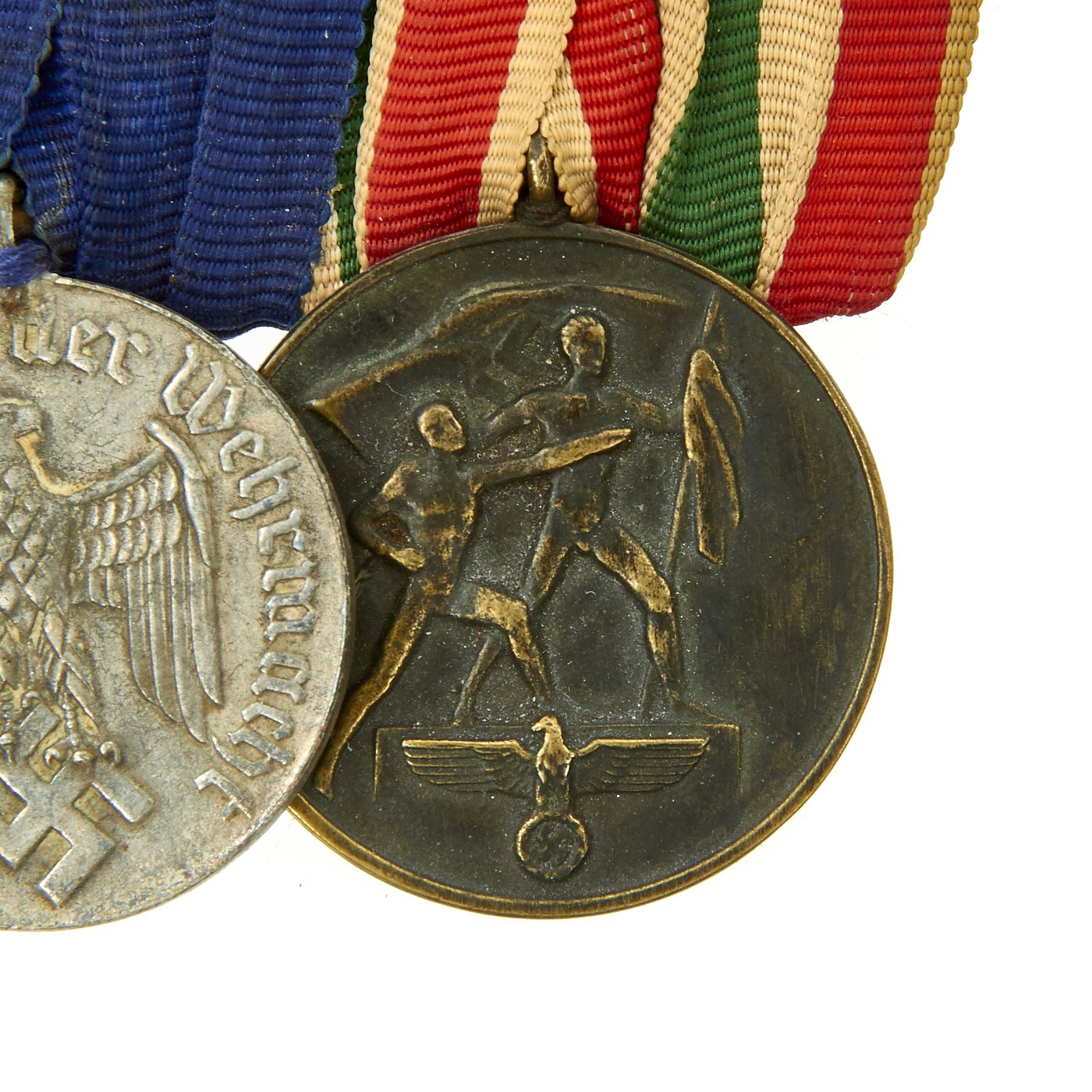 Original German WWII Eastern Front Officer Memel Medal Bar - 5 Awards ...