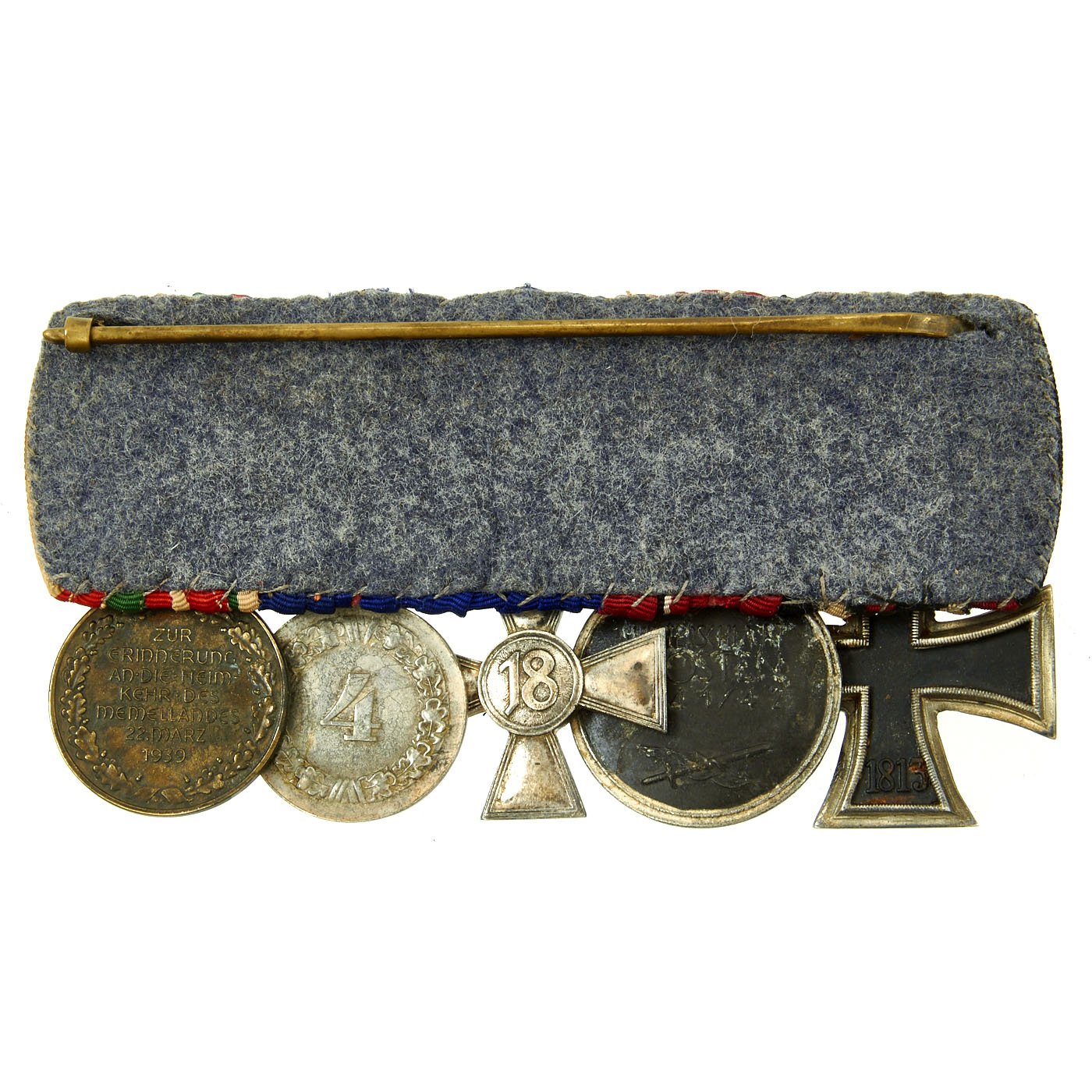 Original German WWII Eastern Front Officer Memel Medal Bar - 5 Awards ...