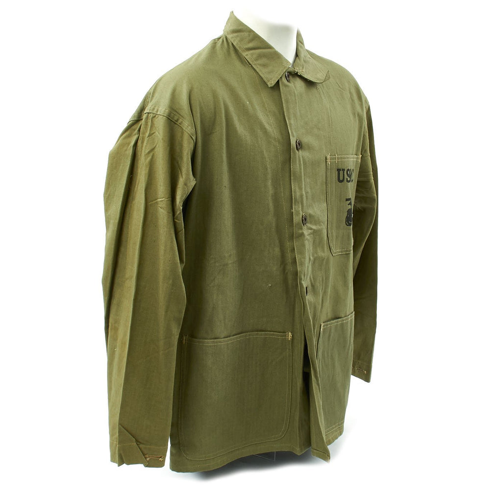 Original U.S. WWII USMC HBT Herringbone Twill P41 Utility Combat Unifo ...