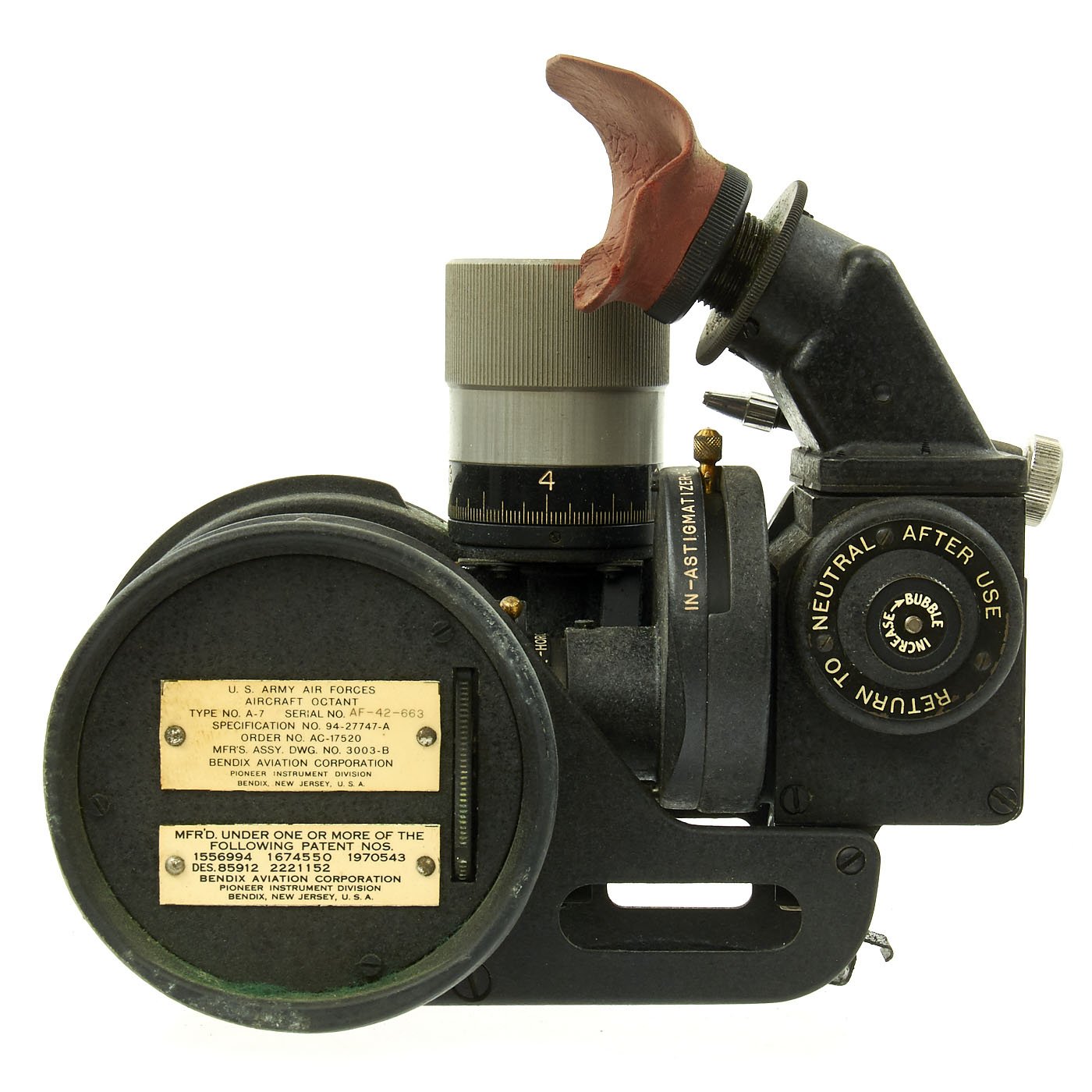 Original U.S. WWII Army Air Forces Type A-7 Octant by Bendix Aviation ...