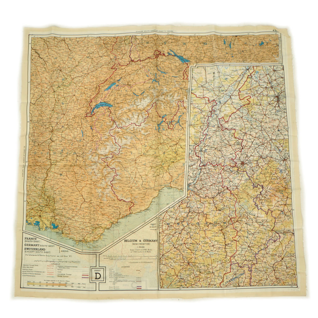 Original WWII Escape and Evasion “Silk” Maps For Holland, Belgium, Fra ...