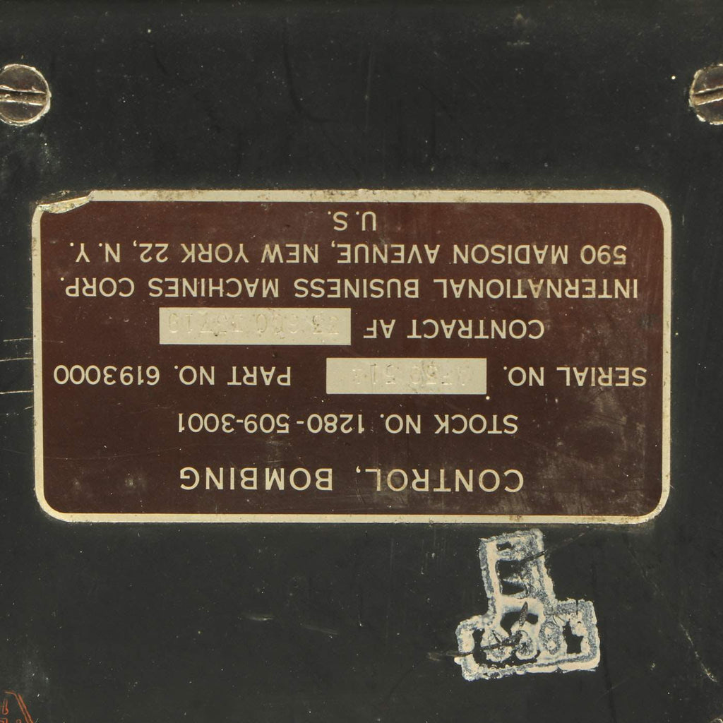 Original U.S. WWII Army Air Force Bomb Control Panel by International ...