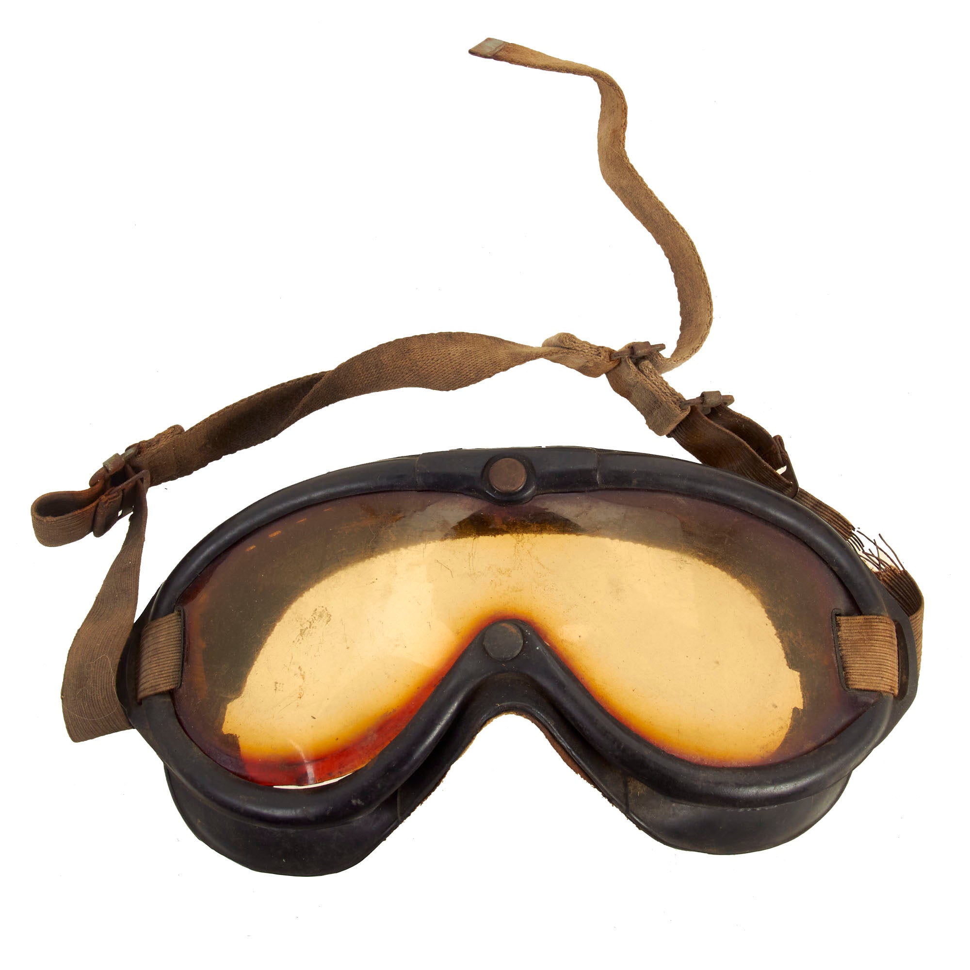 Original WWII U.S. Navy Flight Helmet & Goggle Set - Leather NAF 1092 ...