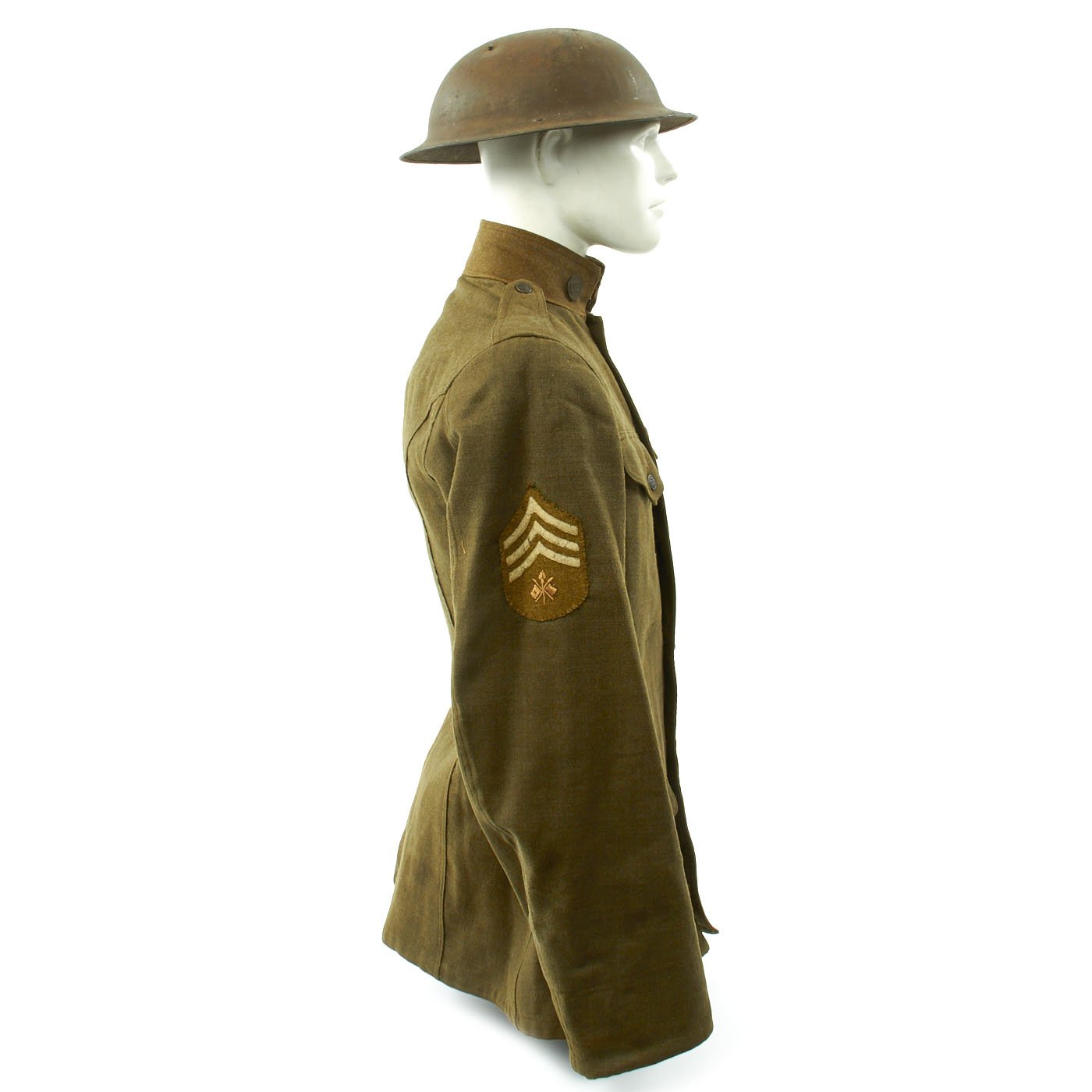 Original U.S. WWI Third Army Uniform Jacket and M1917 Helmet ...