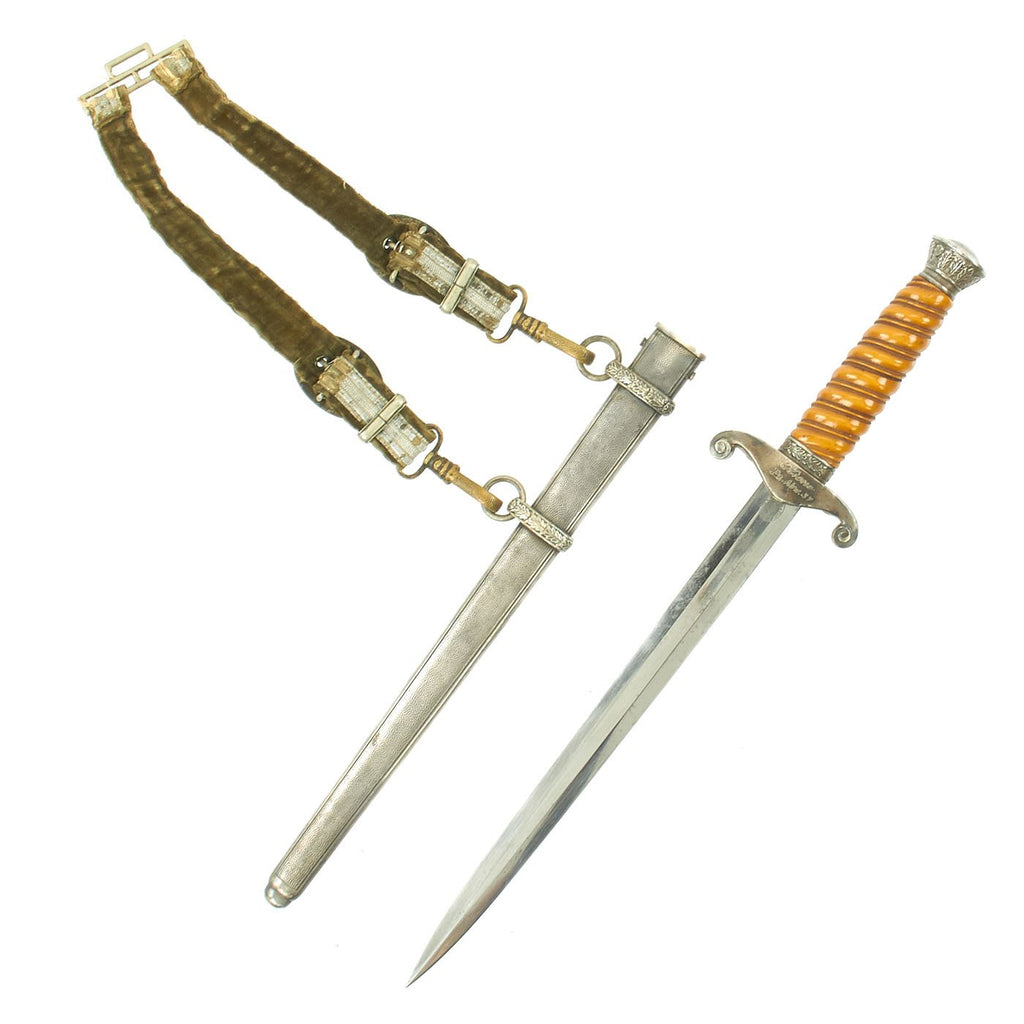 Original German WWII Army Heer Officer Dagger by Carl Eickhorn named t ...