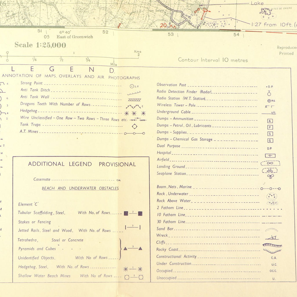 Original U.S. WWII Operation Dragoon Invasion Top Secret BIGOT Map of ...