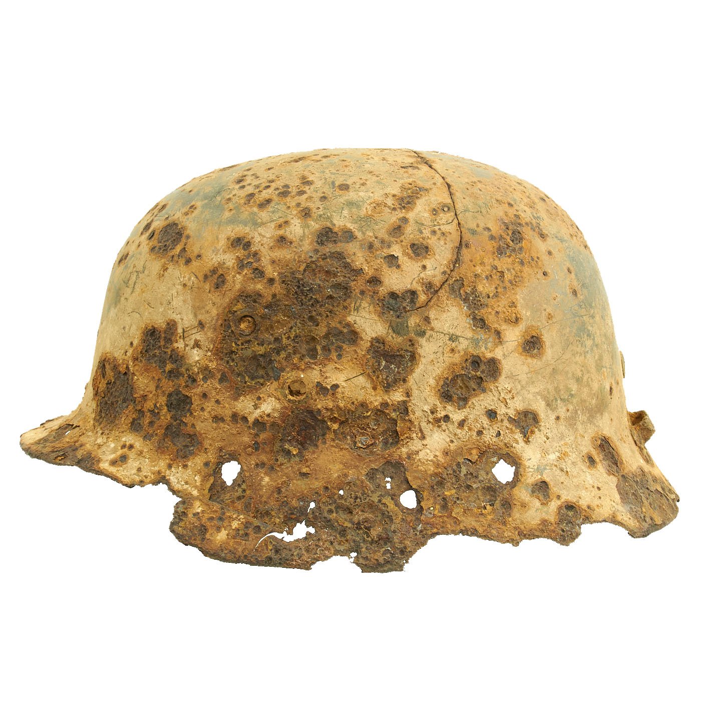 Original WWII Hungarian Battlefield Dug Up Relic M38 Steel Helmet Shel ...