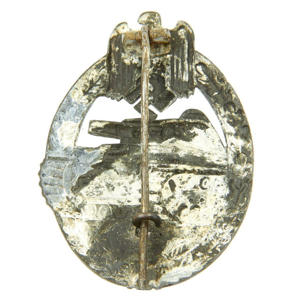 Original German WWII Silver Grade Panzer Assault Tank Badge - Hollow B ...