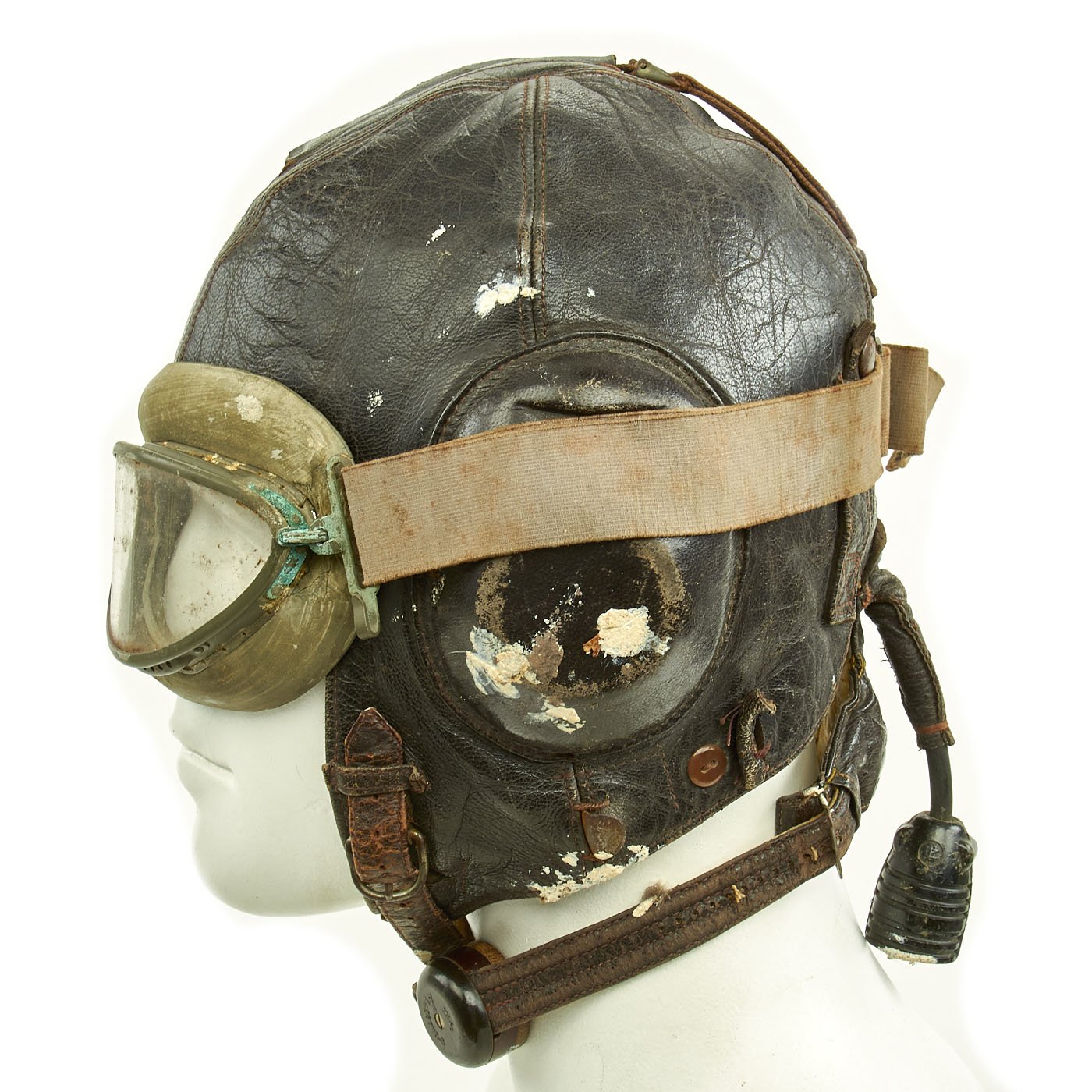 Original German WWII Luftwaffe LKpW101 Winter Flying Helmet with Type ...