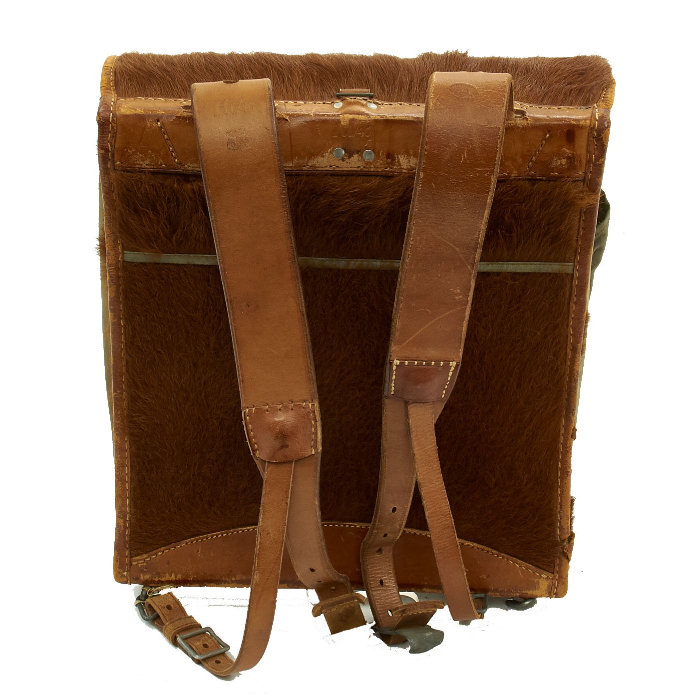 Original German WWII Tornister 34 Cowhide Backpack with Shoulder Straps ...