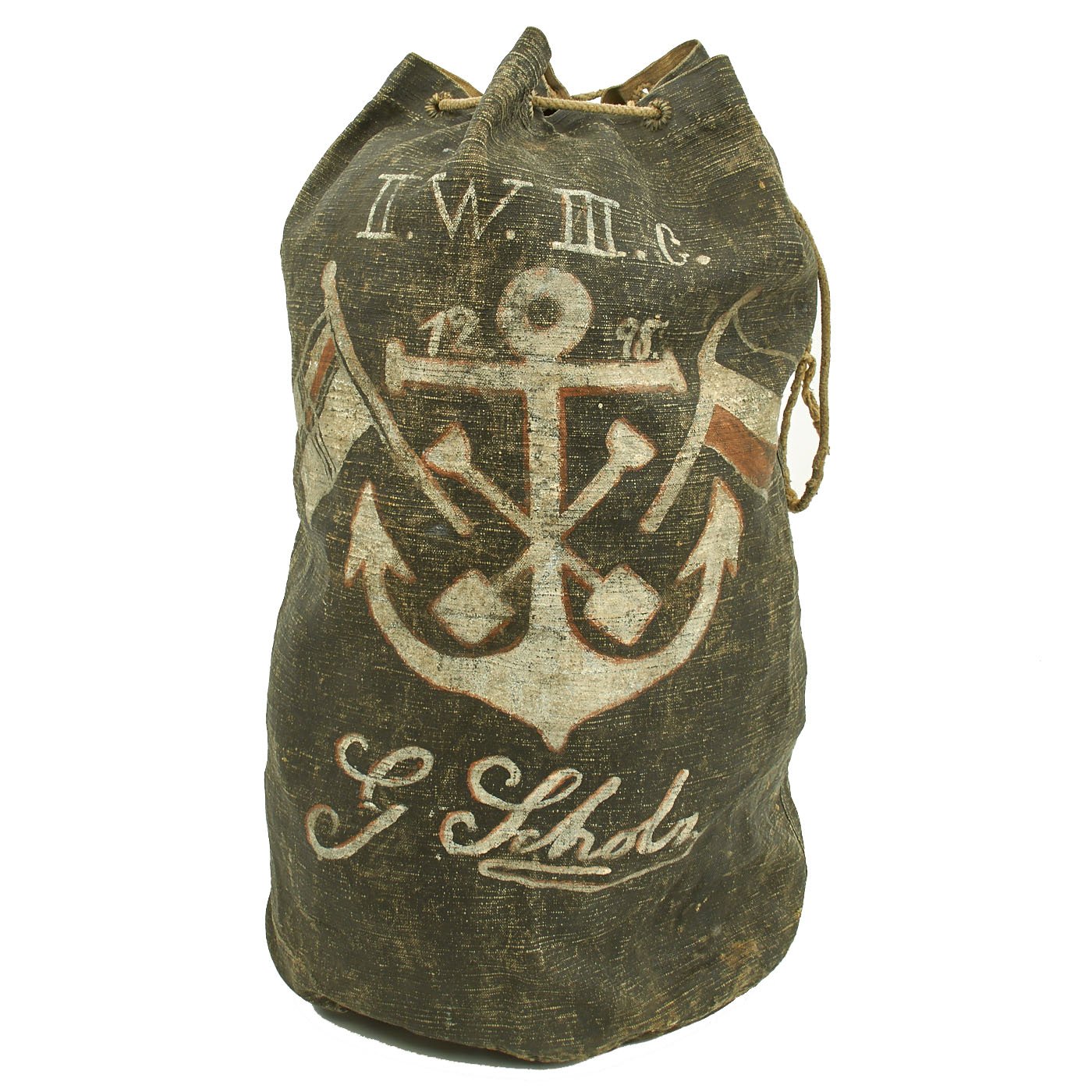Original WWI Imperial German Navy Sailor's Named Painted Sea Bag ...