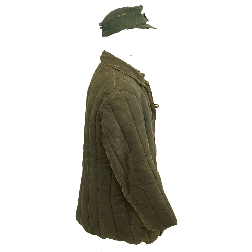 Original German WWII POW Telogreika Soviet Padded Jacket and M43 Hat ...
