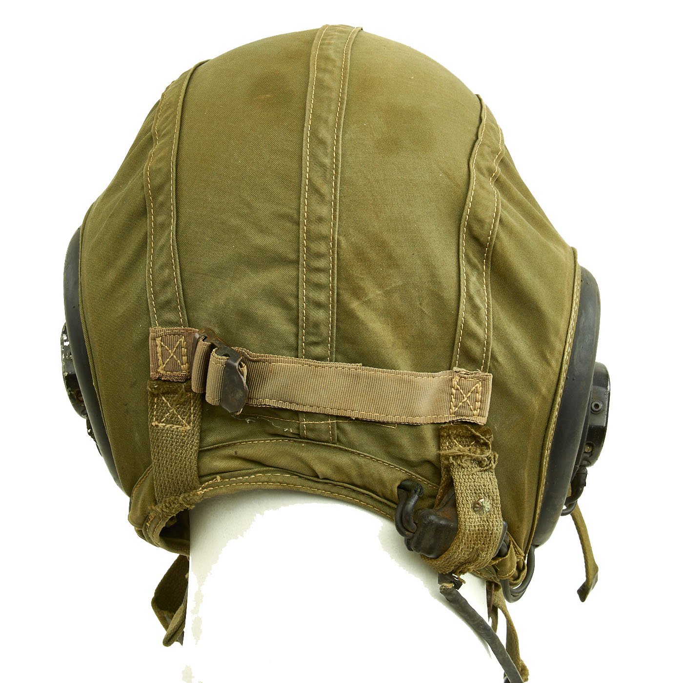Original U.S. WWII USAAF Bomber Crew M3 Steel FLAK Helmet with A-14 Ox ...