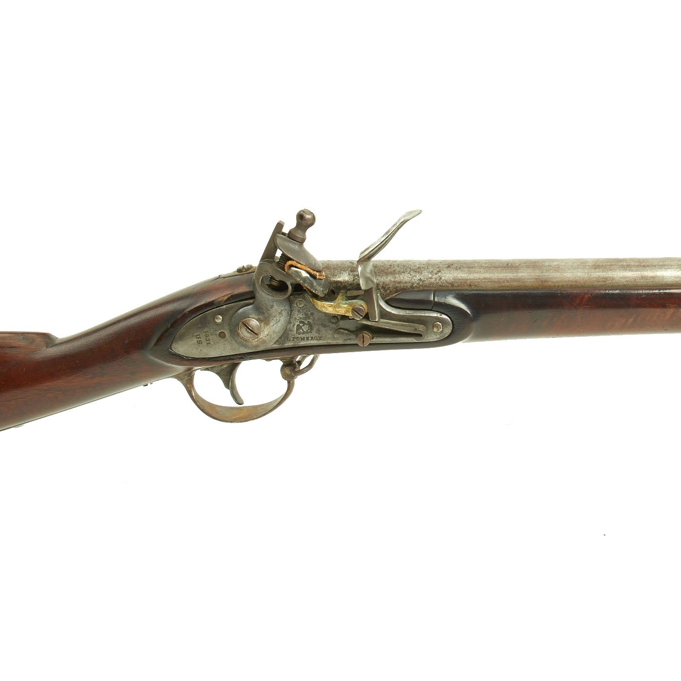 Original U.S. Springfield Model 1822 Flintlock Musket by Lemuel Pomero ...