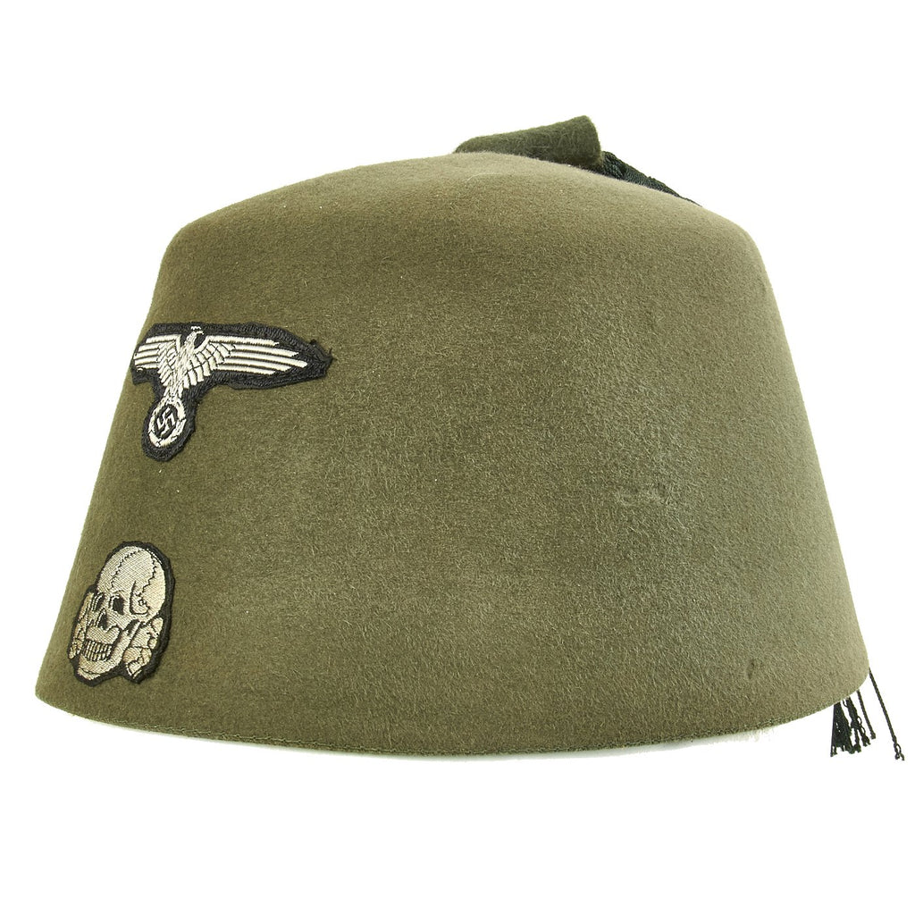 Original German WWII Waffen SS Field Gray M43 Combat Fez for Foreign V ...
