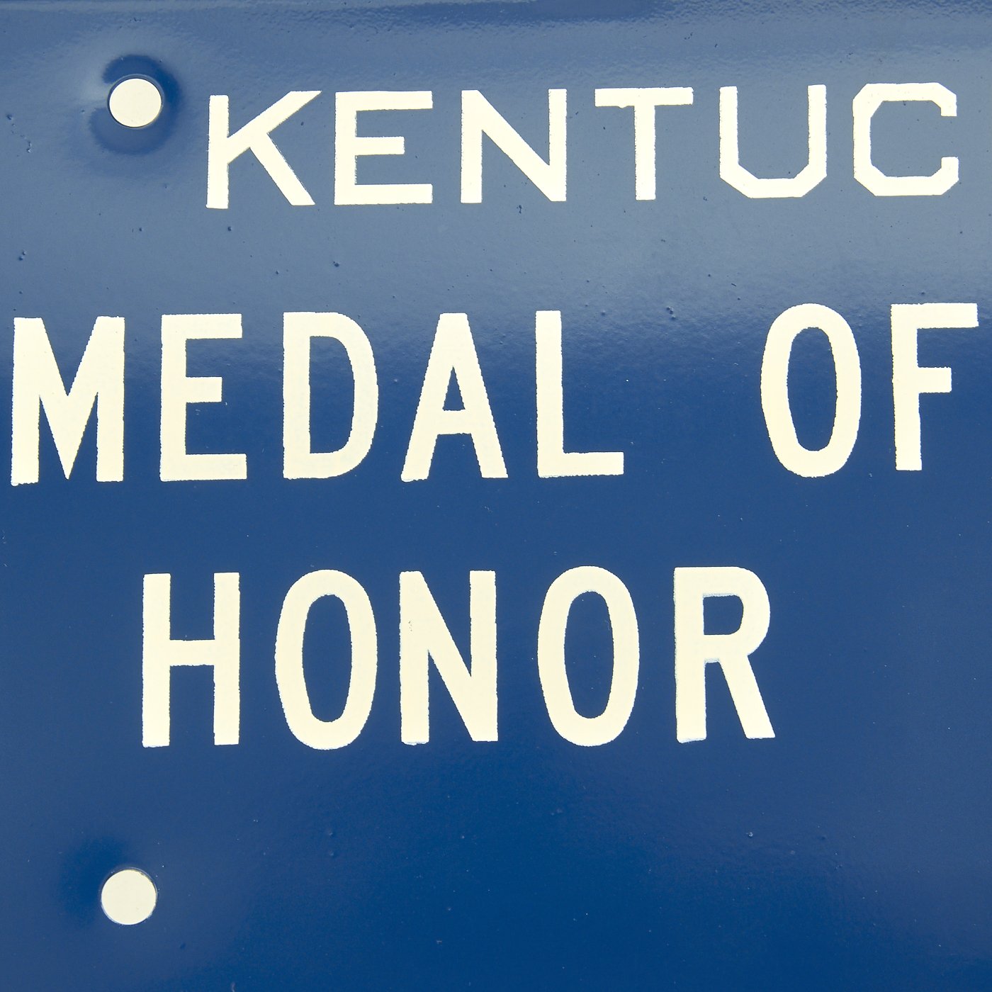 Original U.S. Medal of Honor State of Kentucky License Plate dated 197 ...