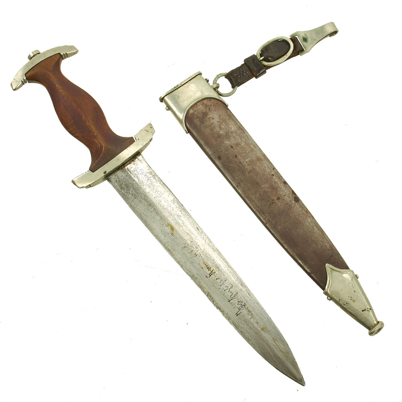 Original German WWII Partial Ground Ernst Röhm Signed SA Dagger with U ...