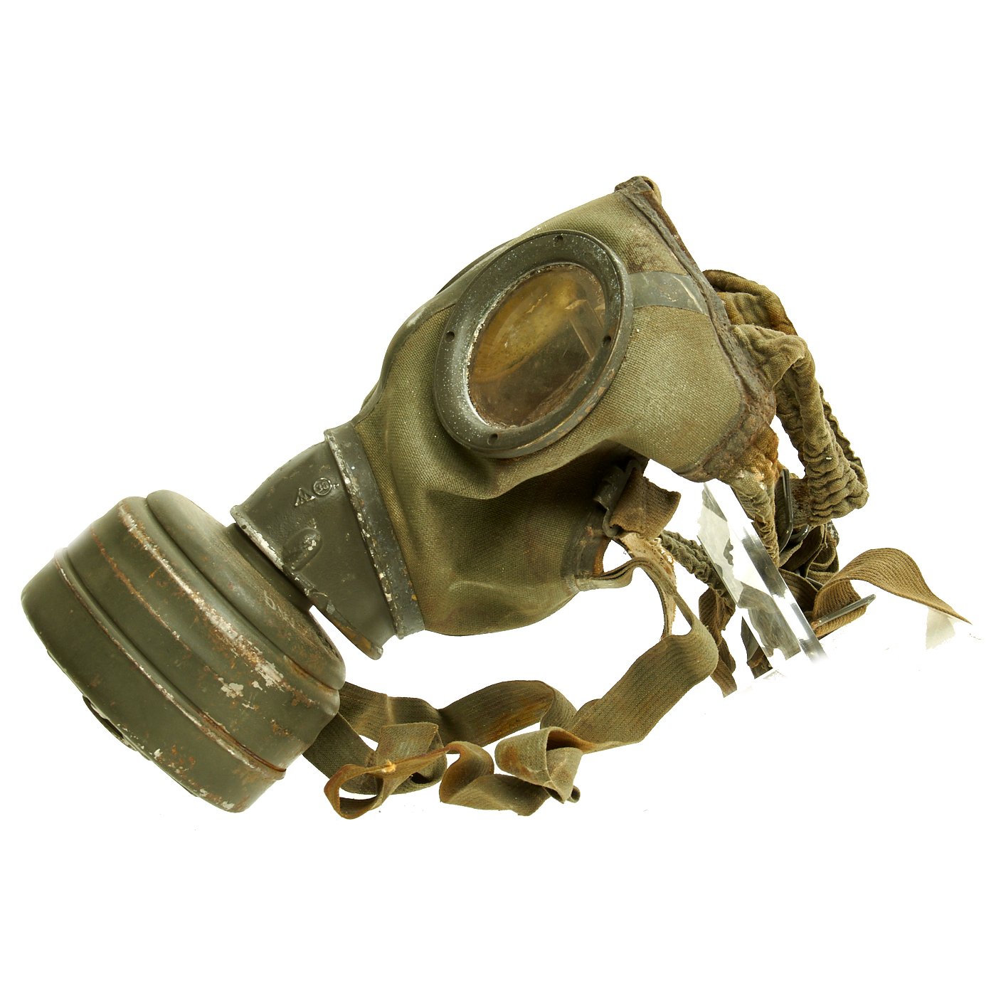 Original German WWII Named M38 Gas Mask in Size 2 with Filter and Can ...