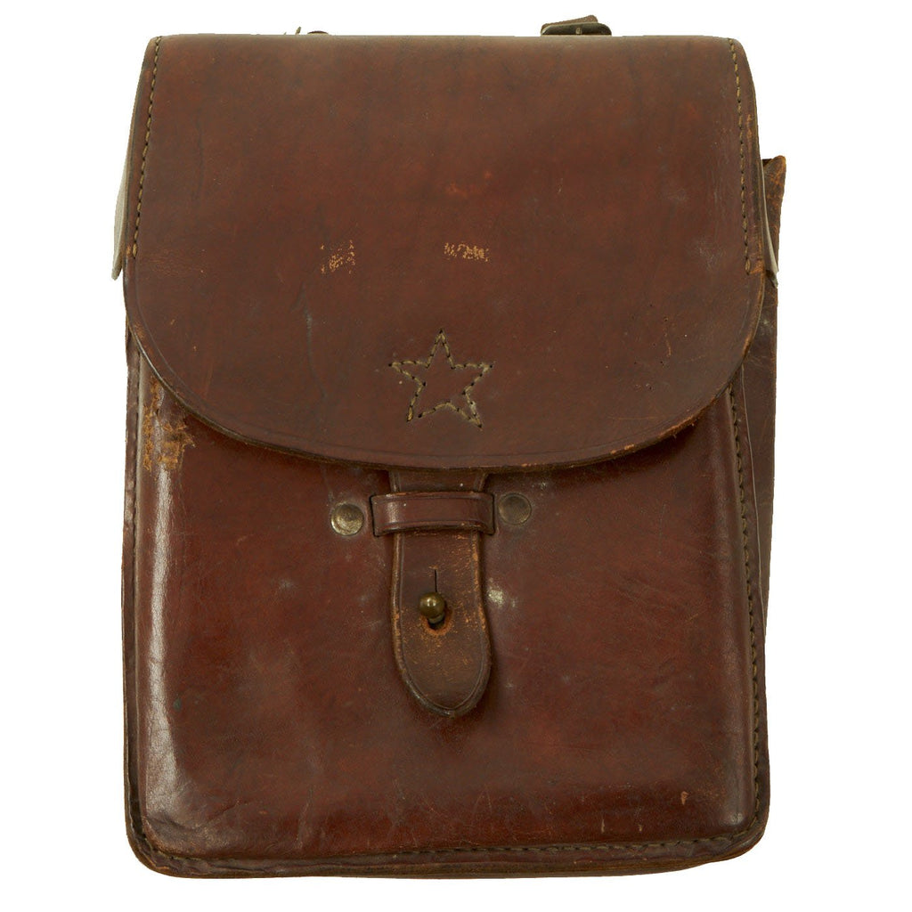 Original Japanese WWII Officer Leather Map Case with Decorative Plaque ...