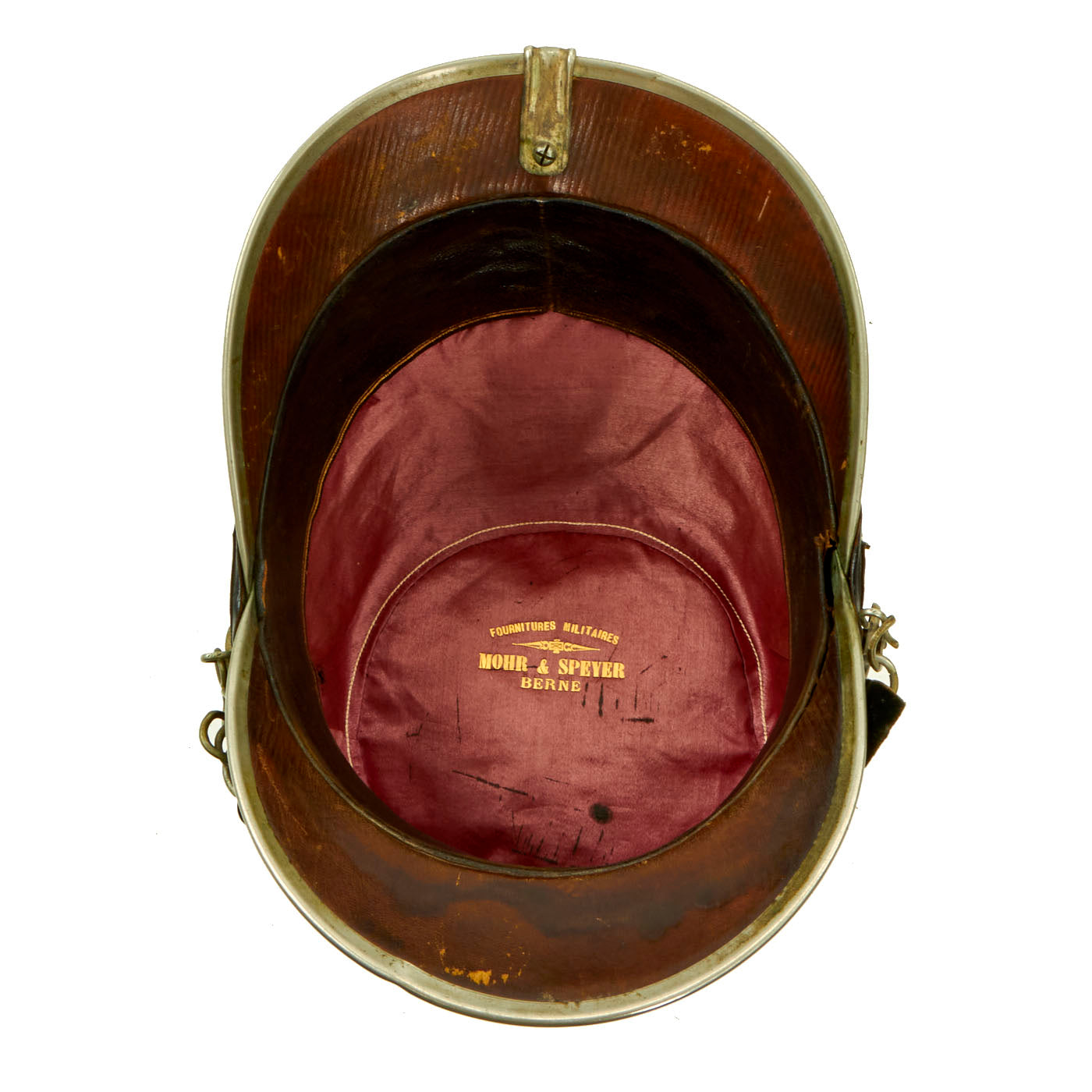 Original Swiss WWI Cavalry Officer Shako Helmet Marked to the 10th Cav ...