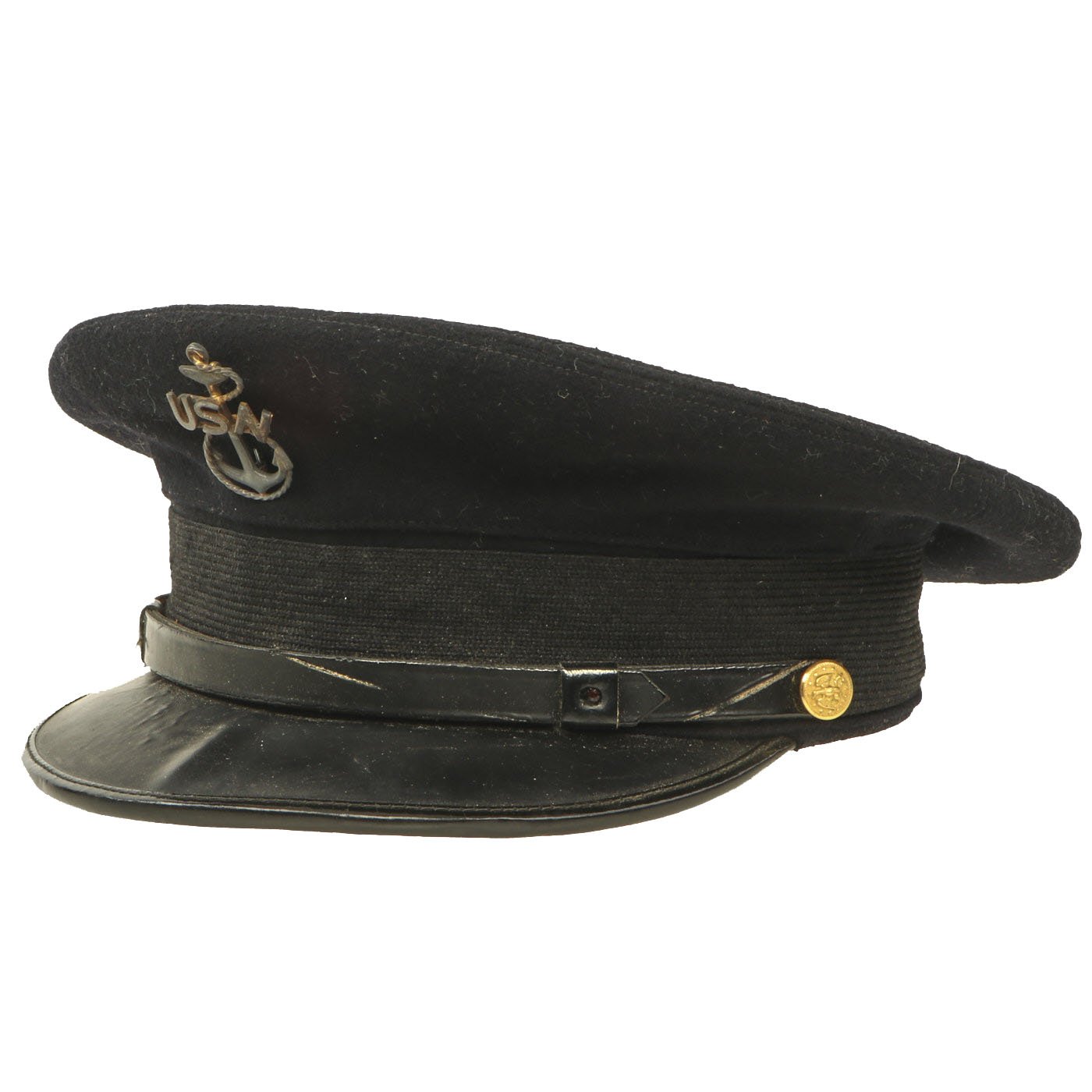 Original U.S. WWII Navy Chief Petty Officer CPO Wool Visor Hat ...