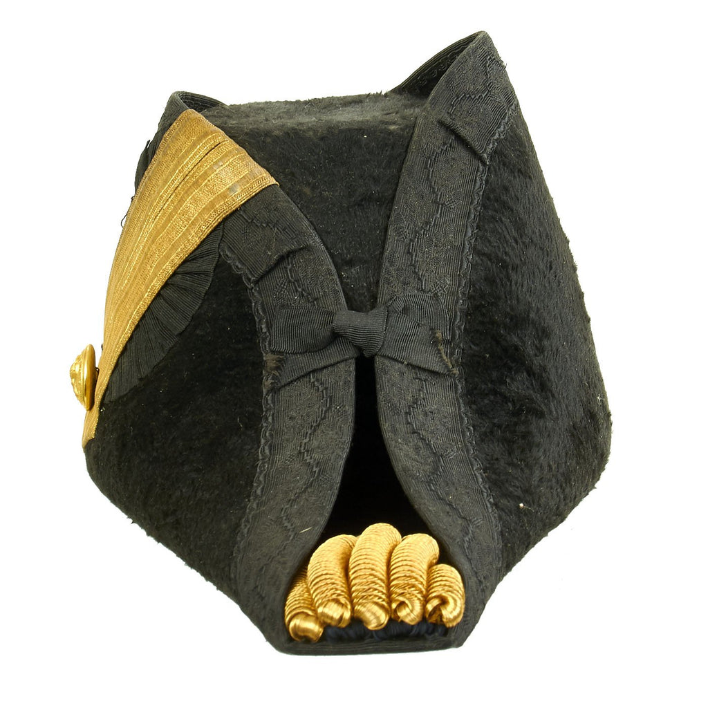 Original U.S. WWI Naval Officer Fore-and-Aft Hat with Epaulettes in Ti ...