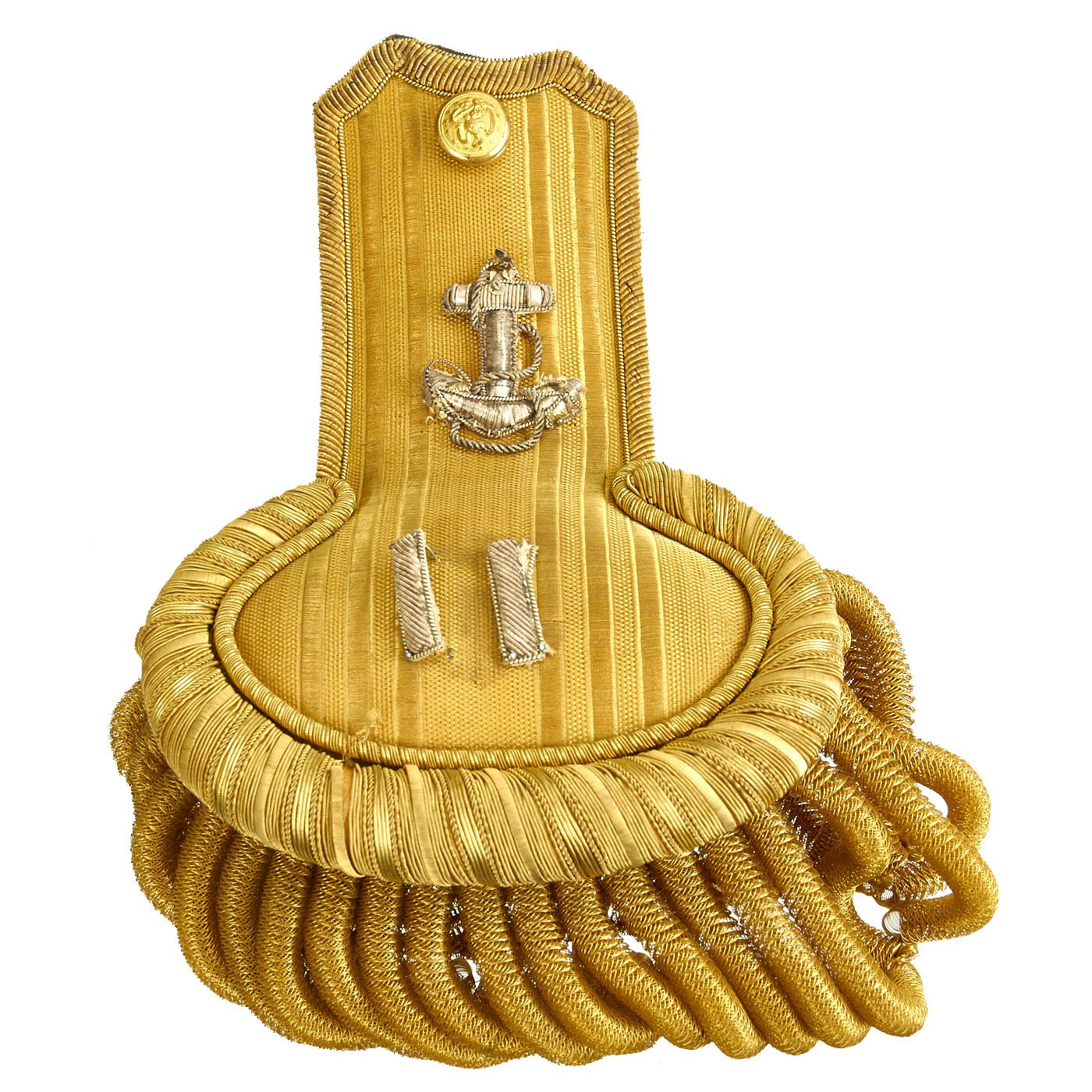 Original U.S. WWI Naval Officer Fore-and-Aft Hat with Epaulettes in Ti ...