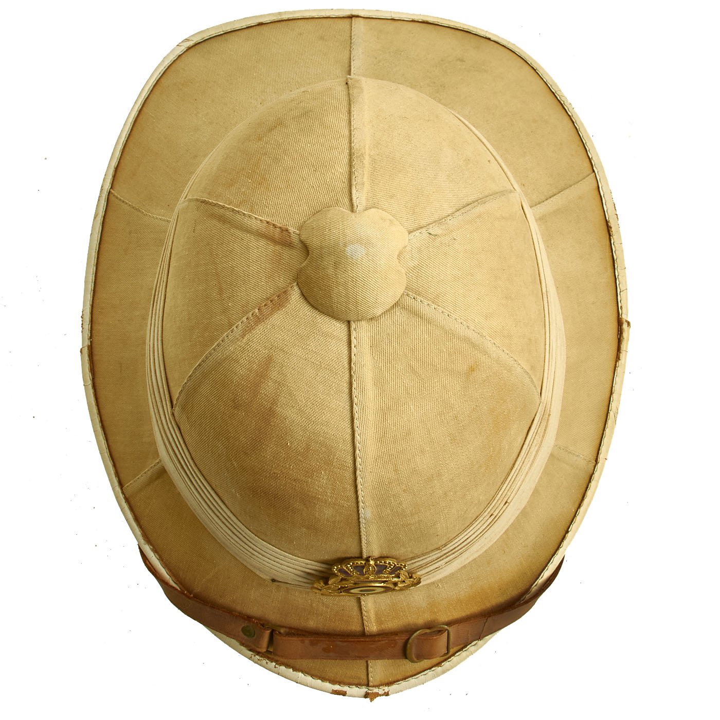 Original Belgian M1950 Colonial Service Pith Sun Helmet with Puggaree ...
