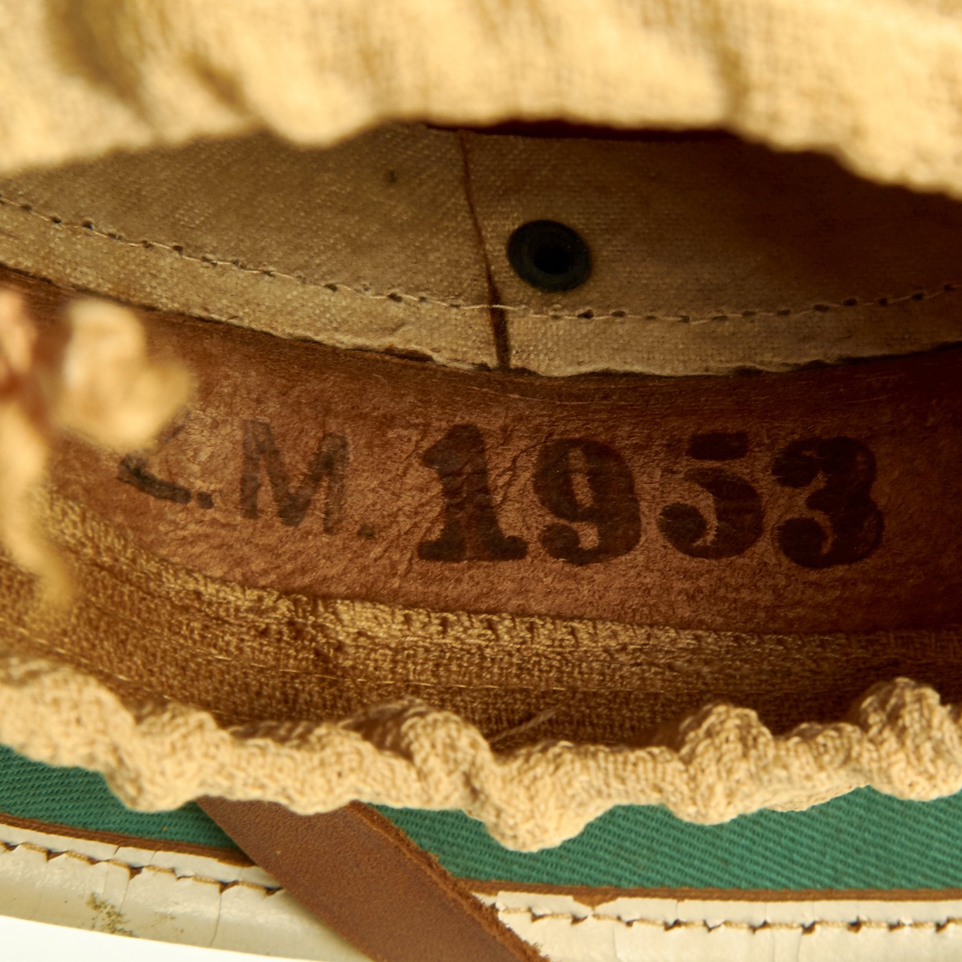Original Belgian M1950 Colonial Service Pith Sun Helmet with Puggaree ...