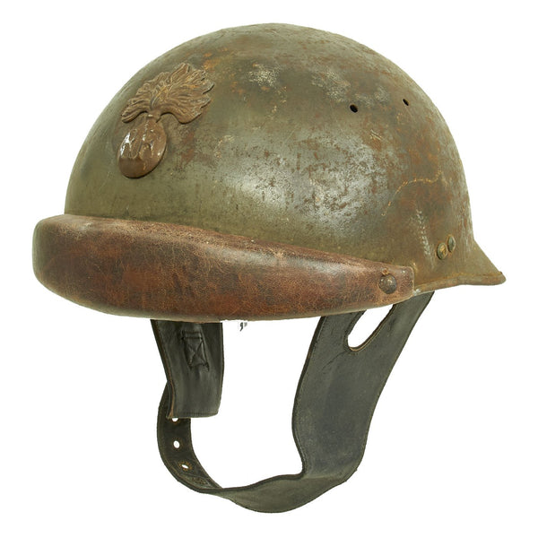 Original French WWII Model 1935 Tanker Armored Vehicle Helmet ...