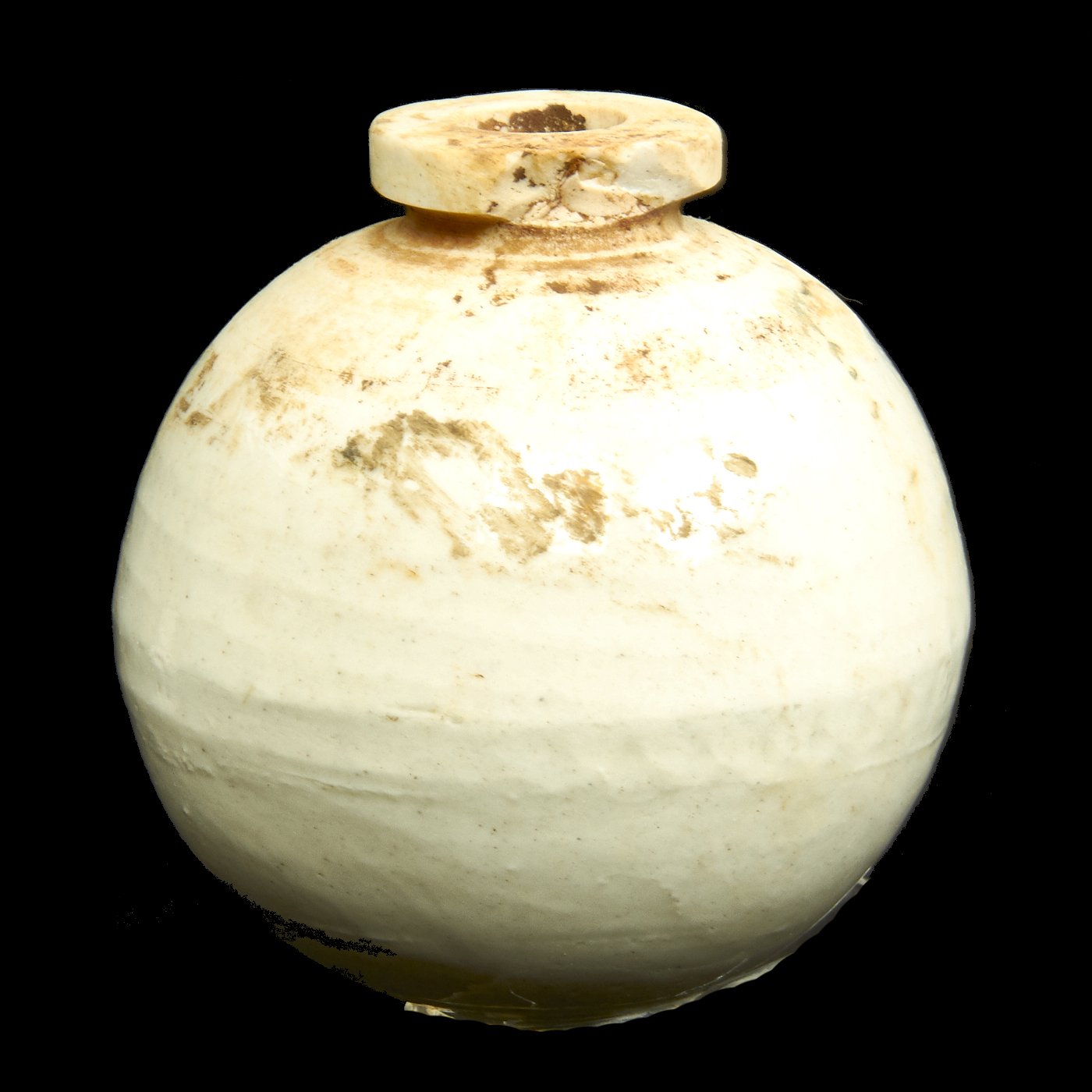 Original Japanese WWII Type 4 Ceramic Hand Grenade in White Clear Glaz ...