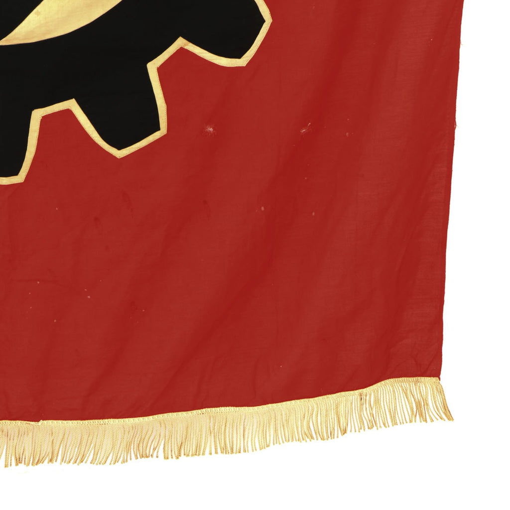 Original German WWII German DAF Labor Front 44" x 51" Fringed Banner F ...