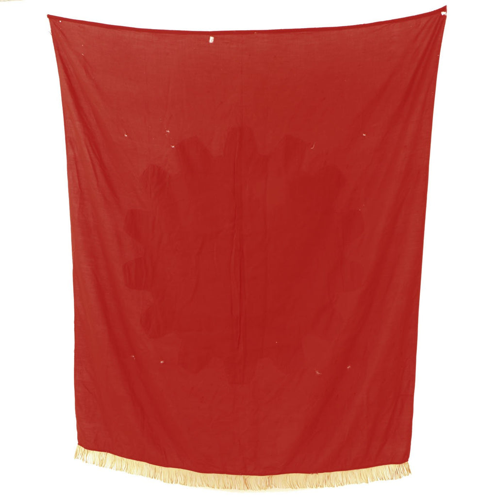 Original German WWII German DAF Labor Front 44" x 51" Fringed Banner F ...